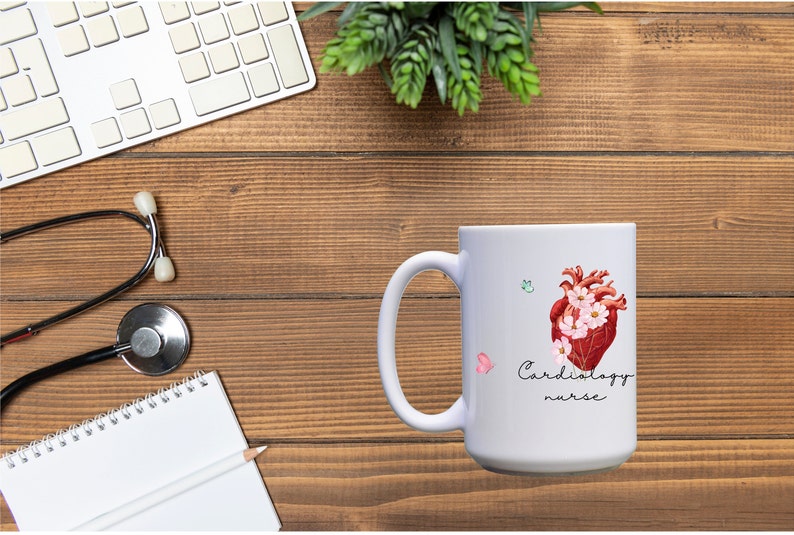 Cardiology Nurse Mug Heartbeat Design Coffee Cup Perfect for Medical ...