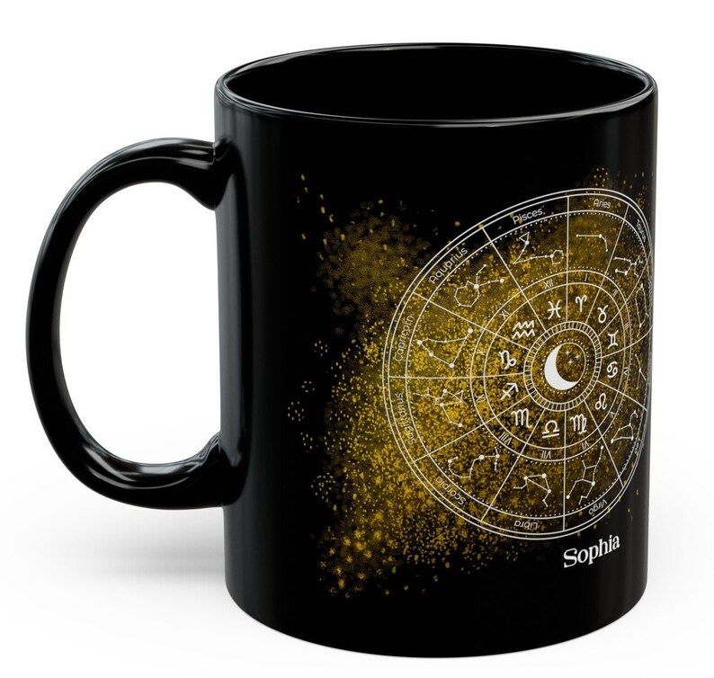 Personalized Zodiac Mug With Name, Custom Astrology Coffee Cup, Unique ...