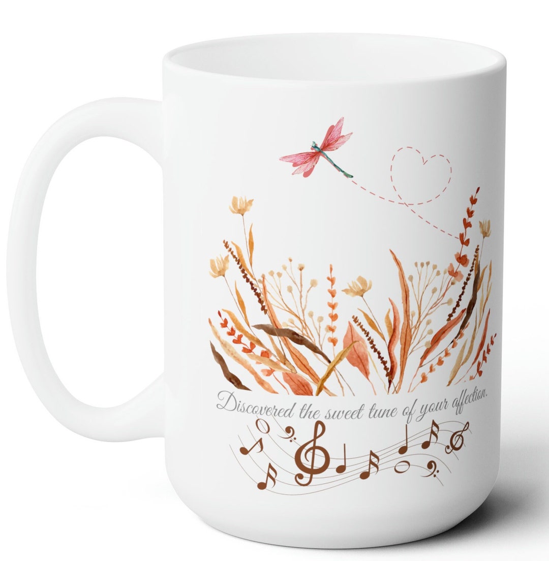 Music Lover Mug Wrap Floral Music Music Instrument Mug Floral Png ...
