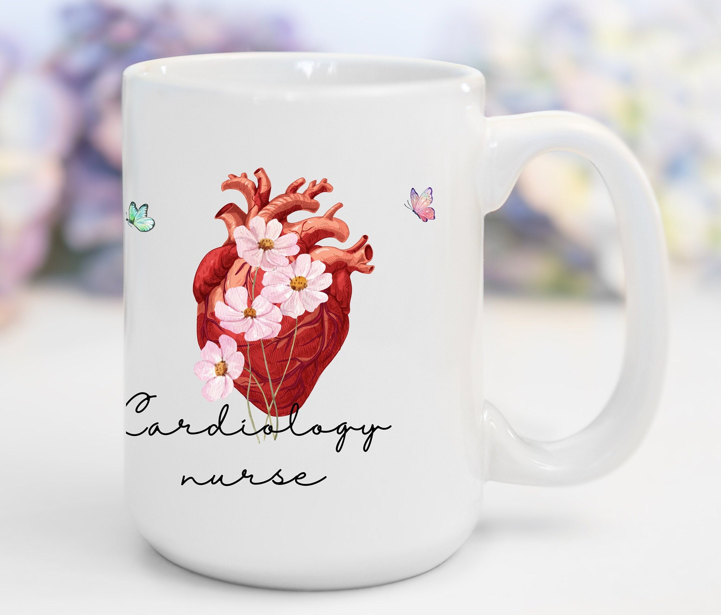 Cardiology Nurse Mug Heartbeat Design Coffee Cup Perfect for Medical ...
