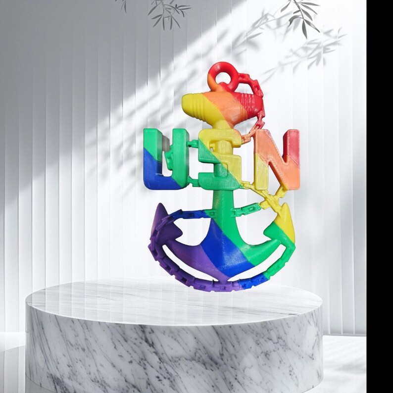 Custom 3D Printed CPO Pride Anchor Available in Chief, Senior Chief ...
