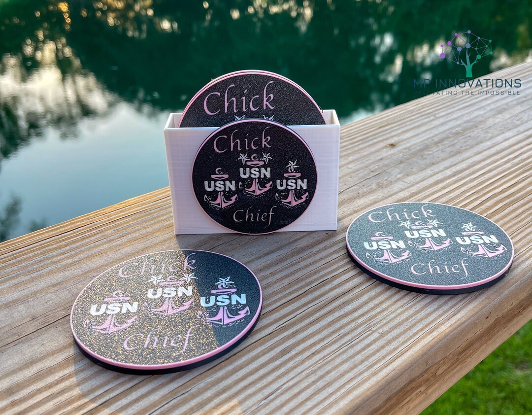 Chick Chief 3D Coaster Set – Ladies Navy Petty Officer Gift - Etsy