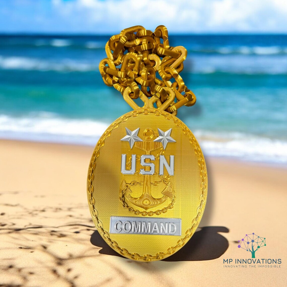 3D Printed Navy Command Master/senior Chief Emblem Medallion - Etsy
