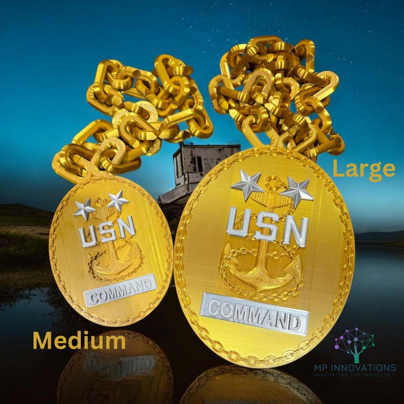 3D Printed Navy Command Master/senior Chief Emblem Medallion - Etsy