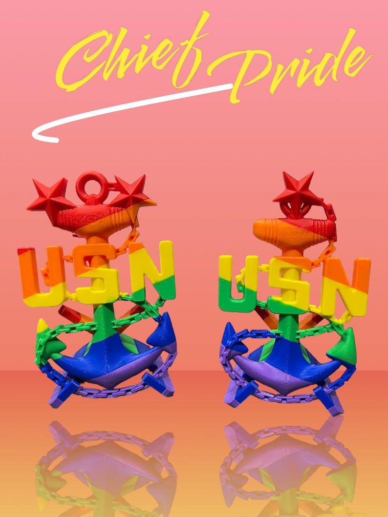 Custom 3D Printed CPO Pride Anchor Available in Chief, Senior Chief ...