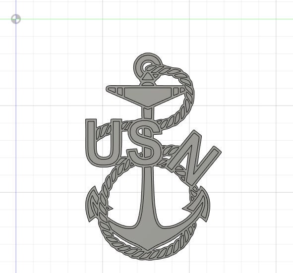WWII US Navy Chief Petty Officer Anchor 3D Model (STL & 3MF Files) - Etsy