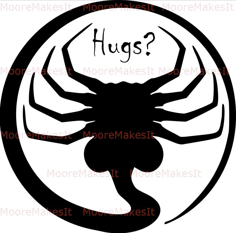 Facehugger Xeno hugs SVG for Cricut, Silhouette, Fusion 360 or Similar ...