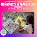 Mermaid Mandala Coloring Pagesvol 3 Instant Digital Downloadkids DIY ...