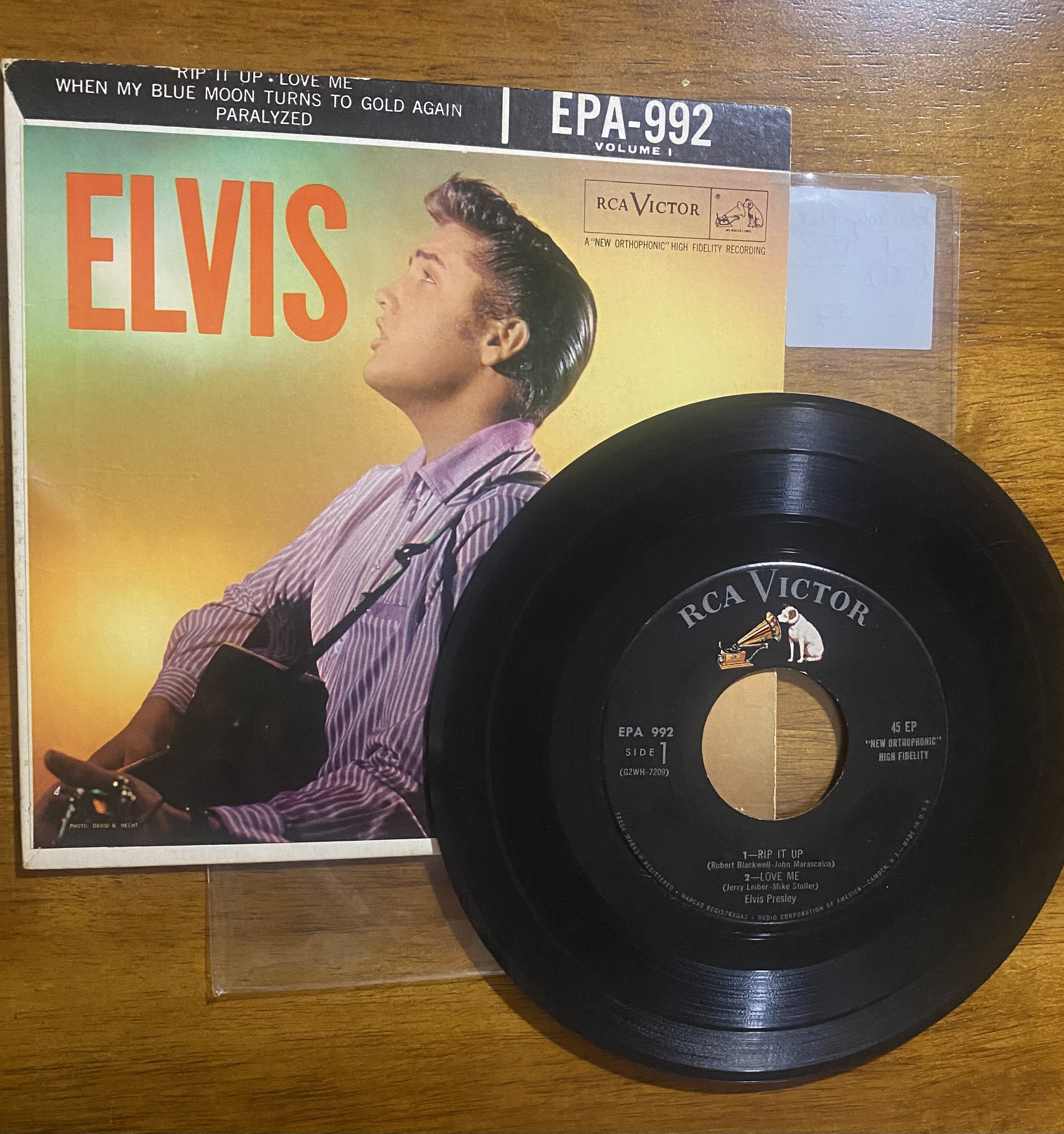 RARE Elvis Vinyl Record, Original Pressing 45 Rip It up & Love Me ...