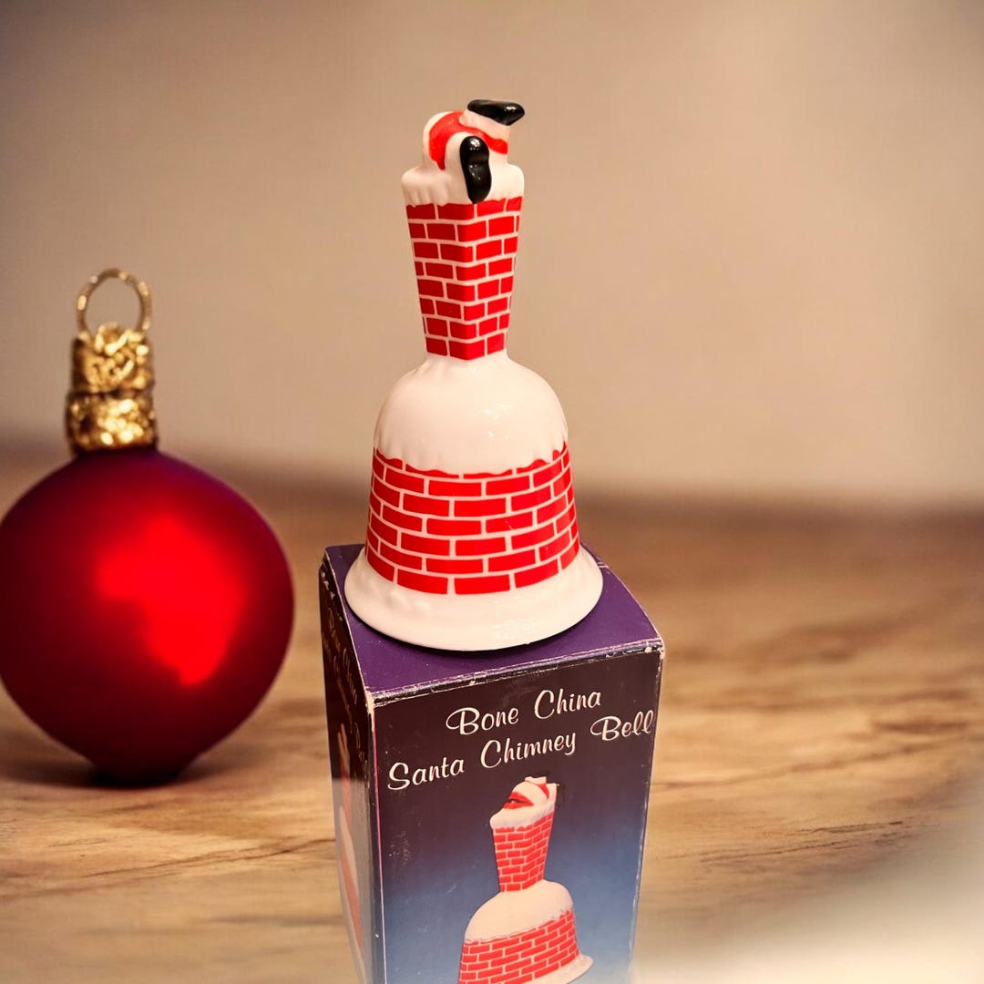 1950’s Ceramic Christmas Santa Bell - Etsy