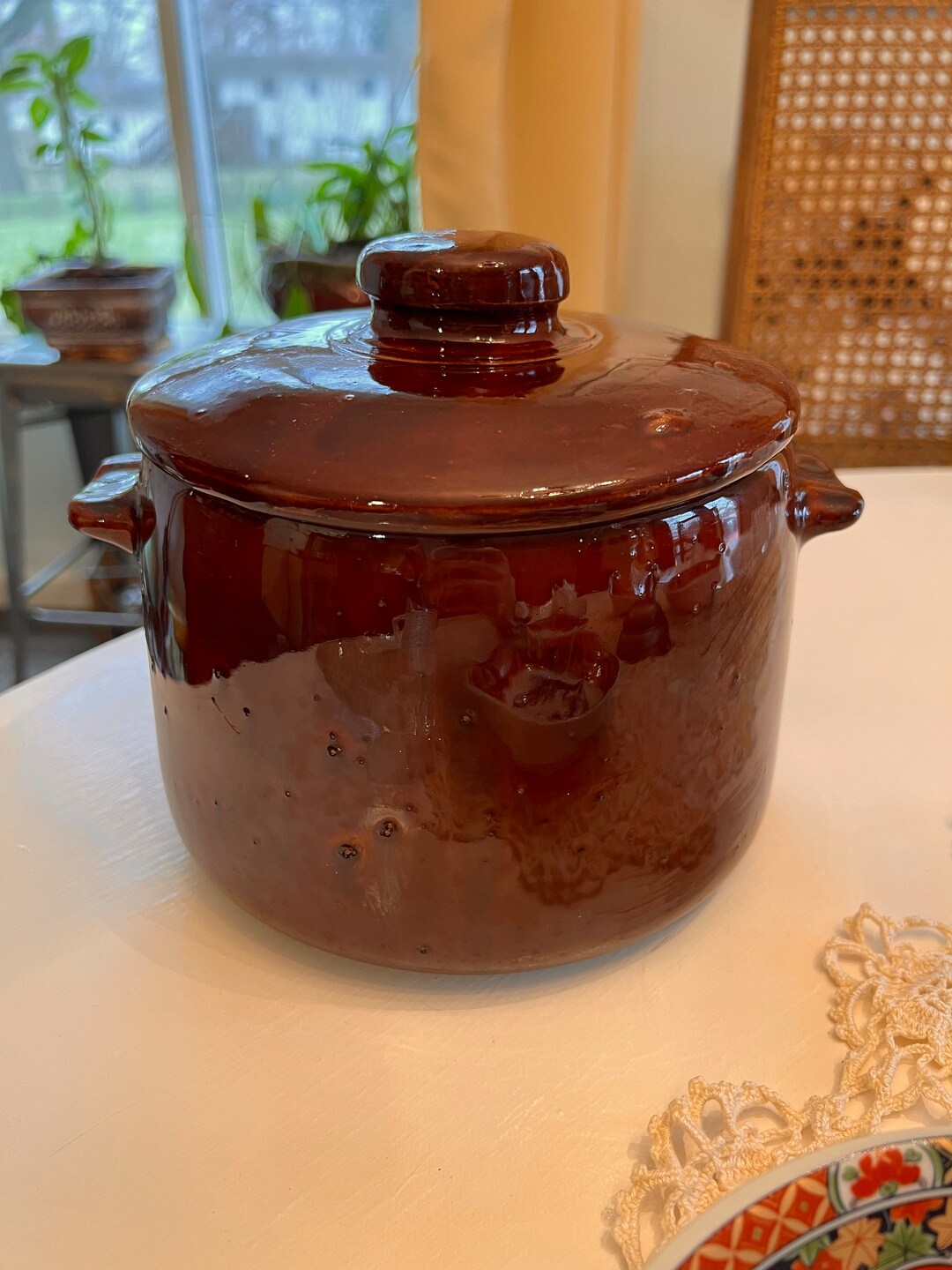 Vintage West Bend Brown Bean Pot. Stoneware Brown Bean Pot. 1950’s. - Etsy