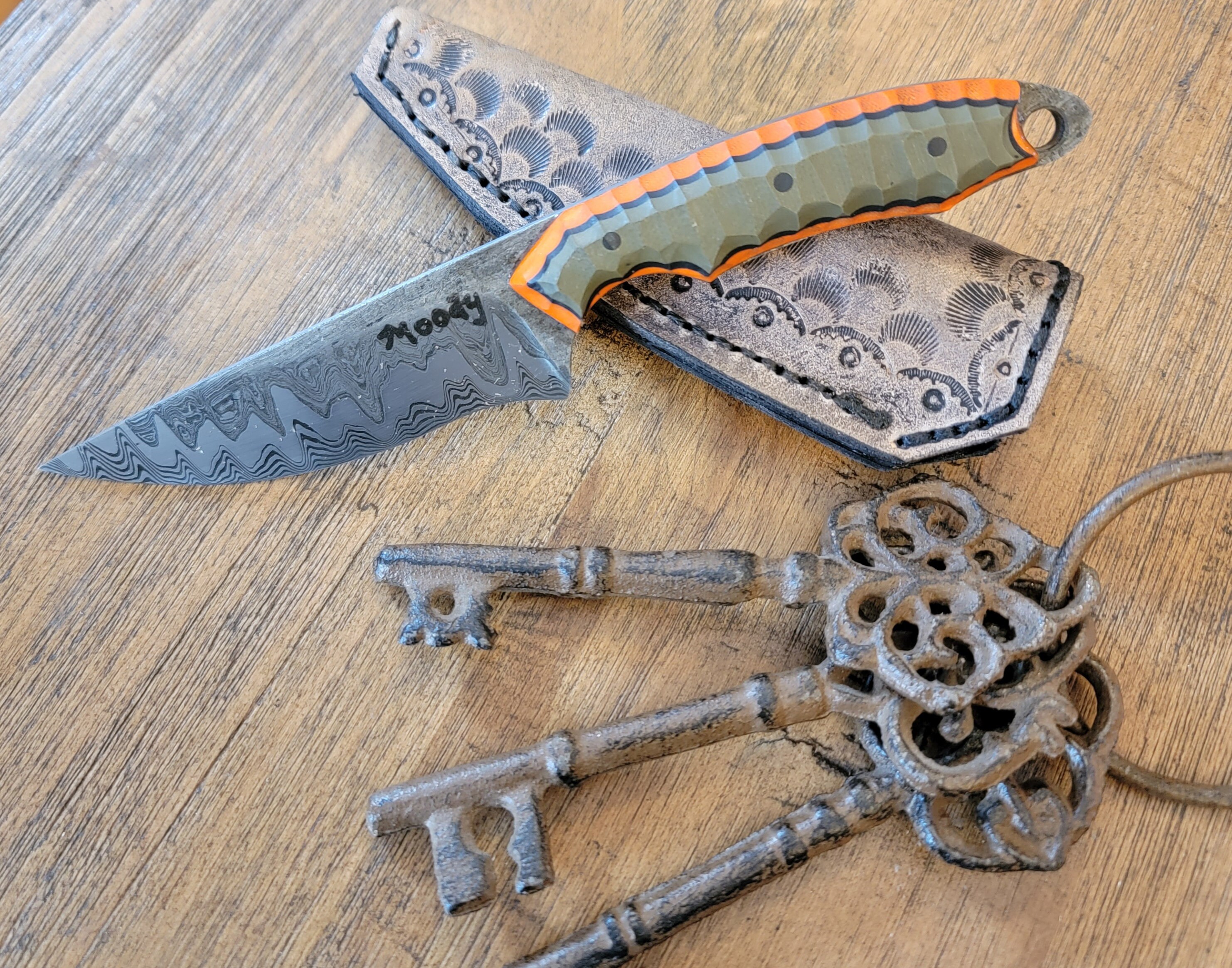 Pocket Fixed Blade, Hand Forged Knife, Handmade Custom Knife, Edc - Etsy