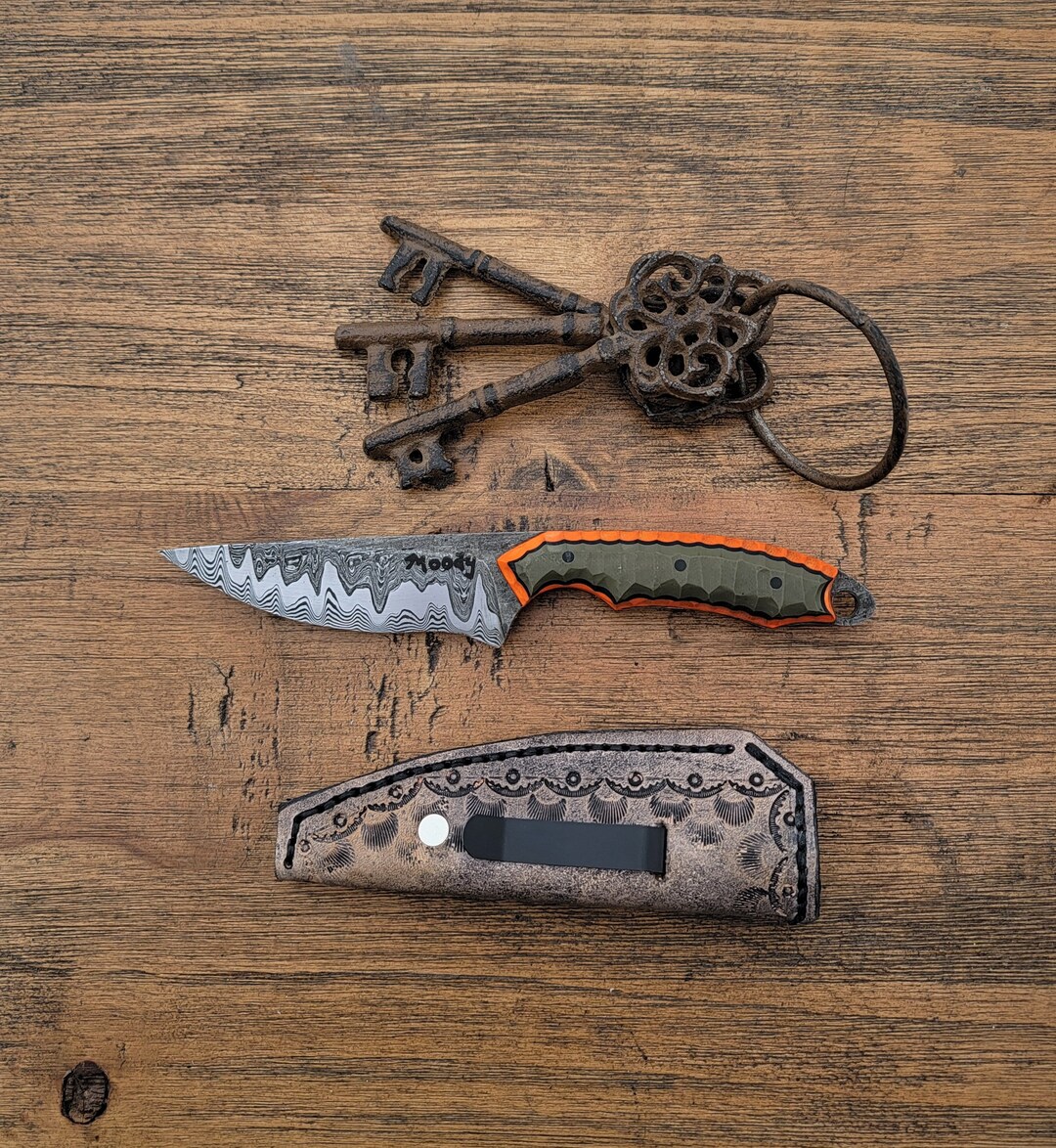 Pocket Fixed Blade, Hand Forged Knife, Handmade Custom Knife, Edc - Etsy