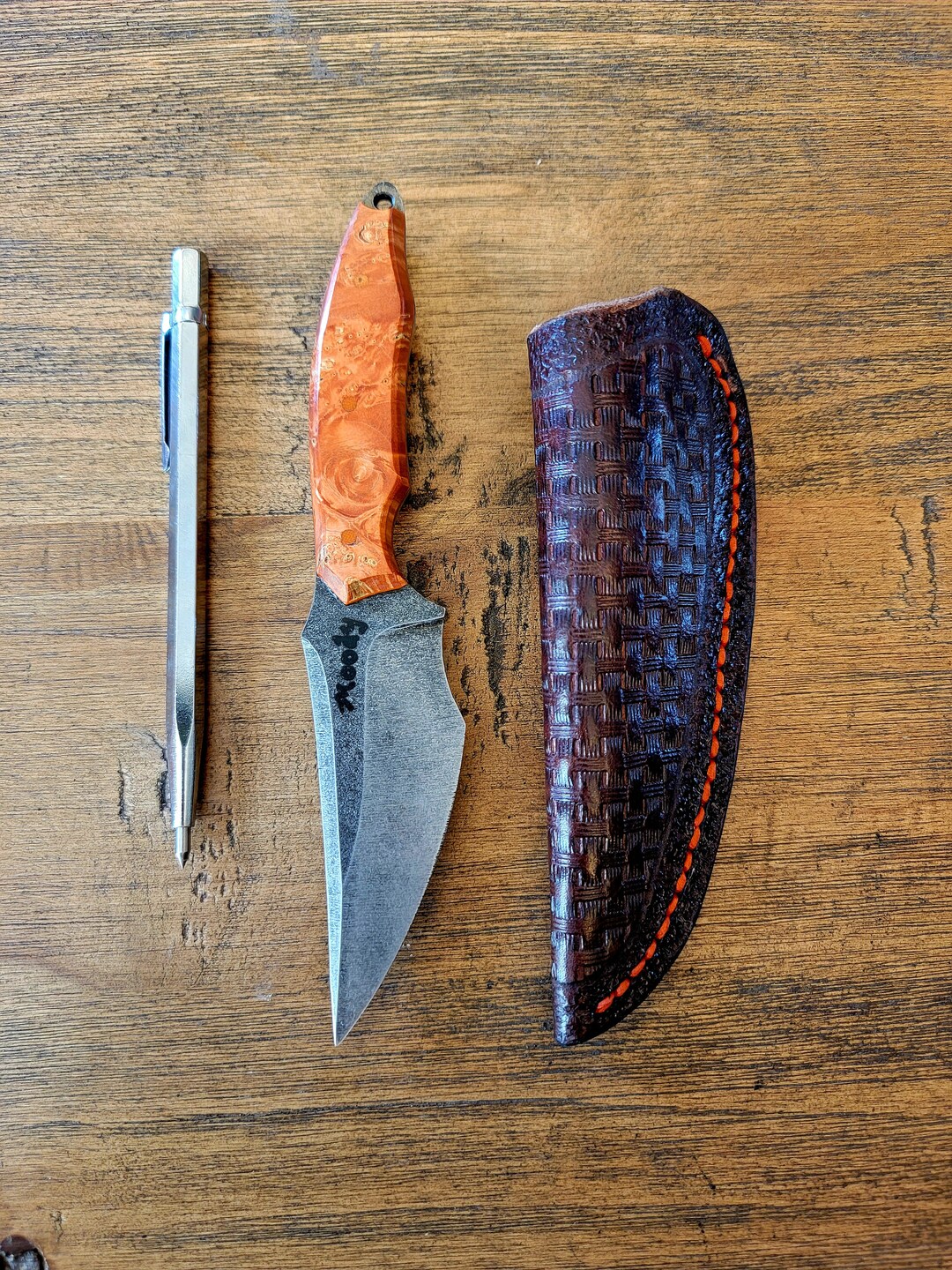 Pocket Fixed Blade, Hand Forged Knife, Handmade Custom Knife, Edc - Etsy