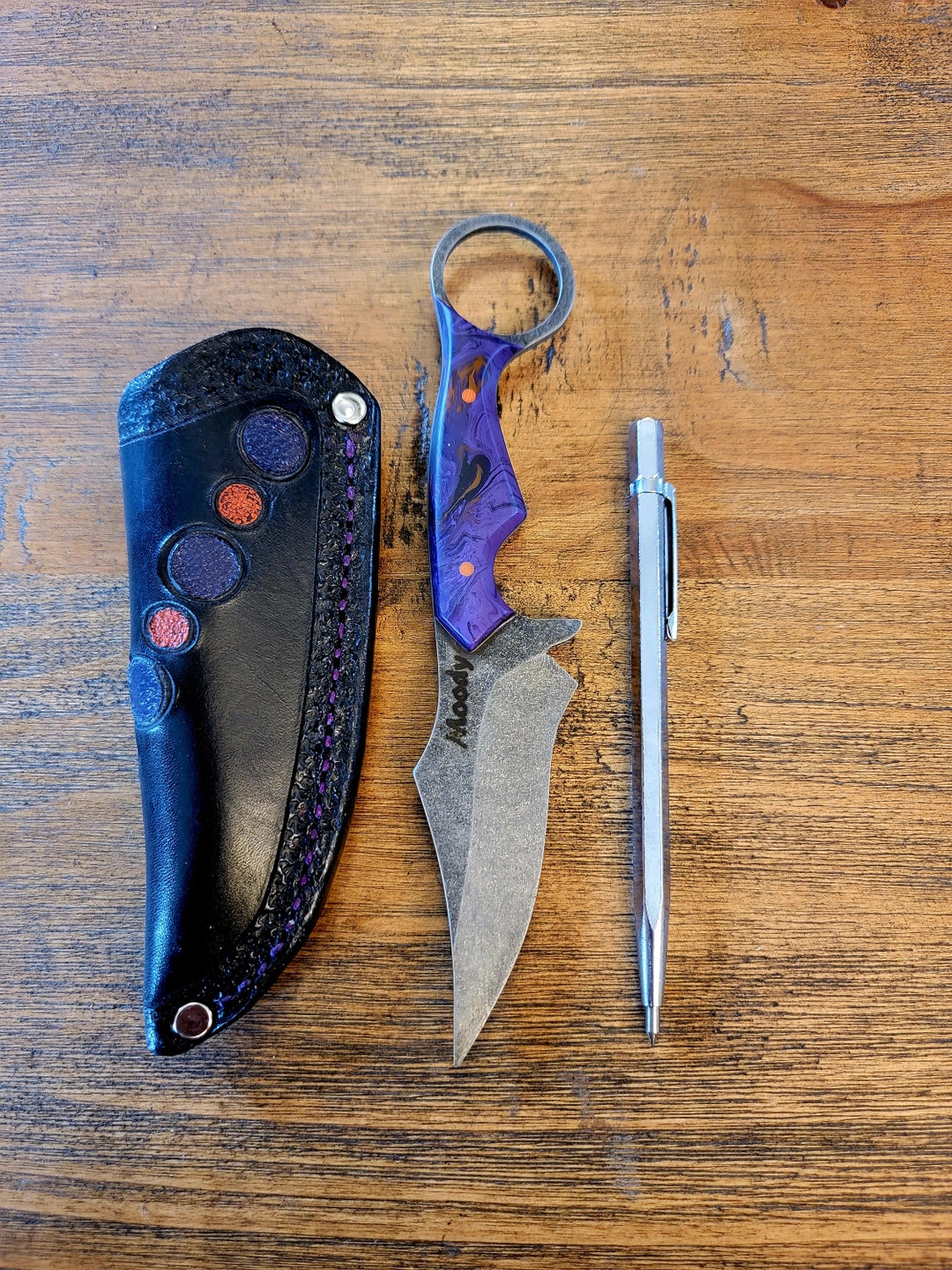 Pocket Fixed Blade, Hand Forged Knife, Handmade Custom Knife, Edc - Etsy