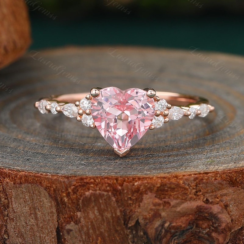 Heart Shaped Morganite Ring - Etsy