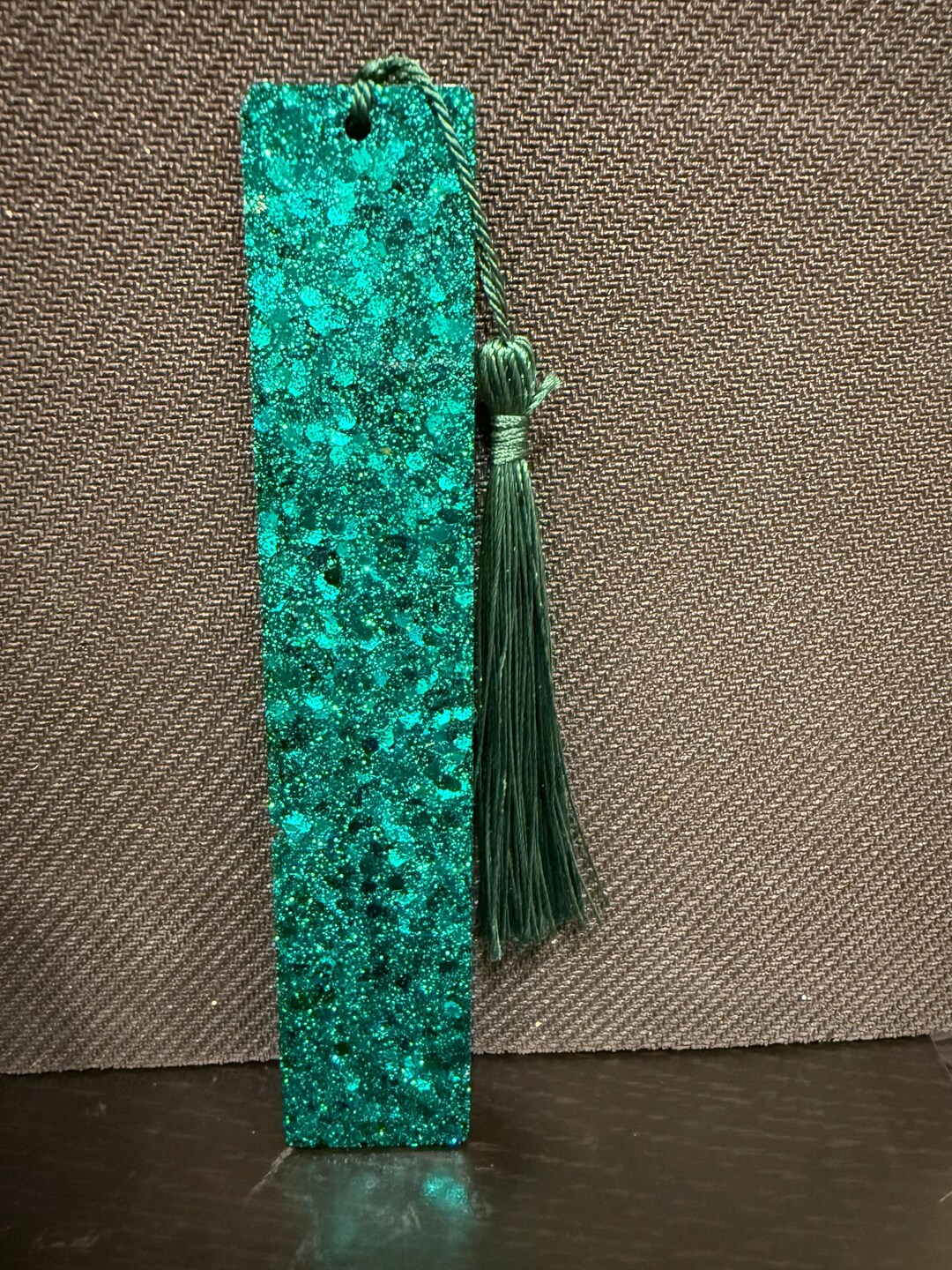 Emerald Green Glitter Resin Bookmark With Tassle - Etsy