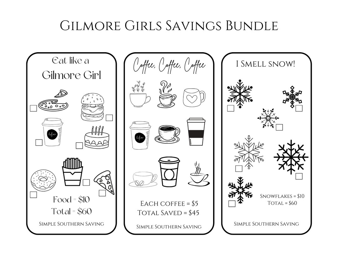 Gilmore Girls Inspired Savings Bundle/ Savings Challenge/ - Etsy