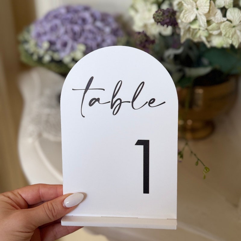 White Table Numbers - Etsy