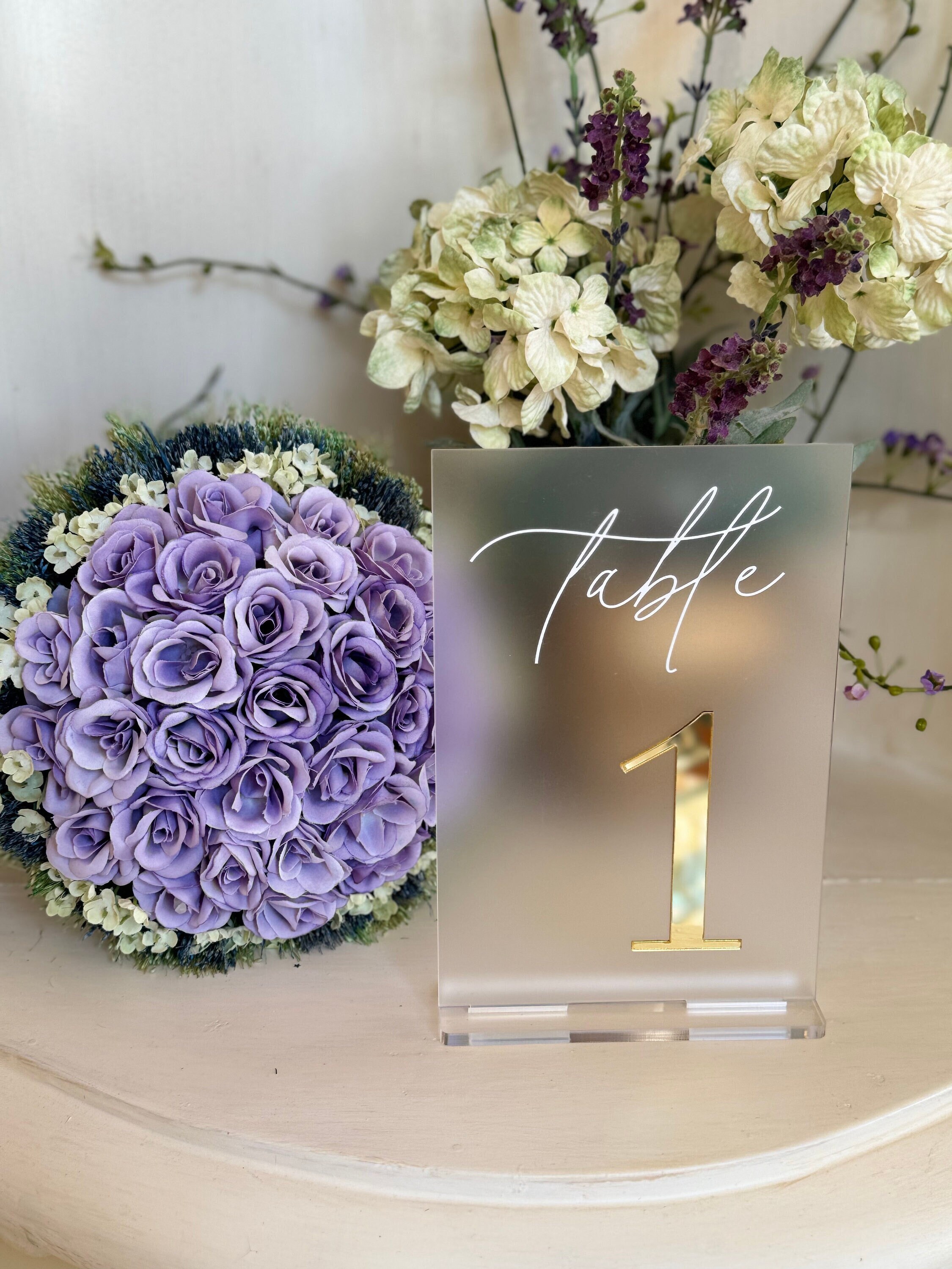 Frosted Acrylic Table Numbers With Stand Wedding Table Decor Frosted ...