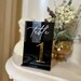 Classic Black Acrylic Table Numbers With Stand for Wedding - Etsy