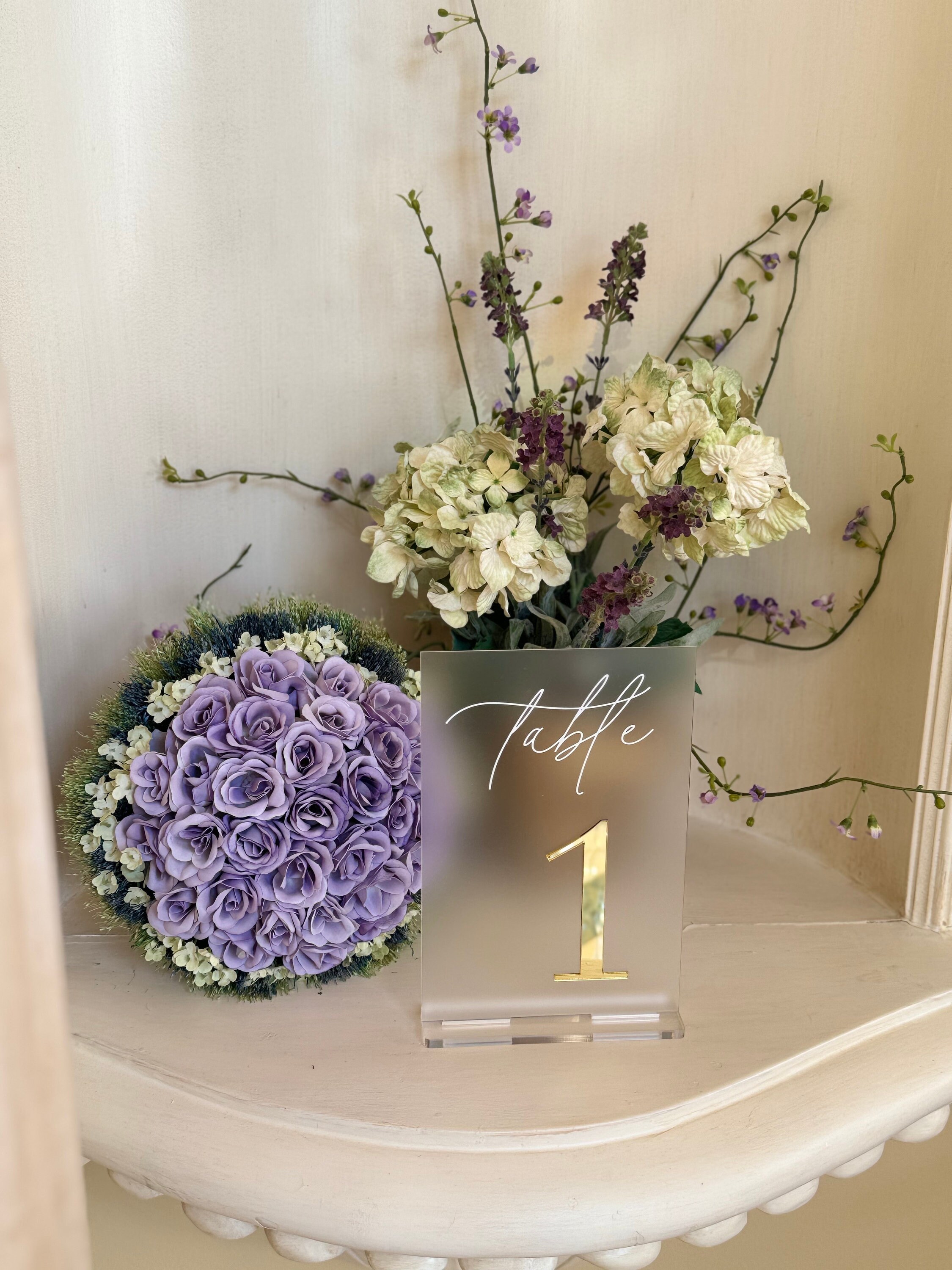 Frosted Acrylic Table Numbers With Stand Wedding Table Decor Frosted ...