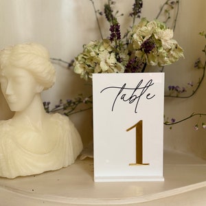 Table Numbers, Wedding Table Numbers With Stand, Acrylic Table Numbers ...