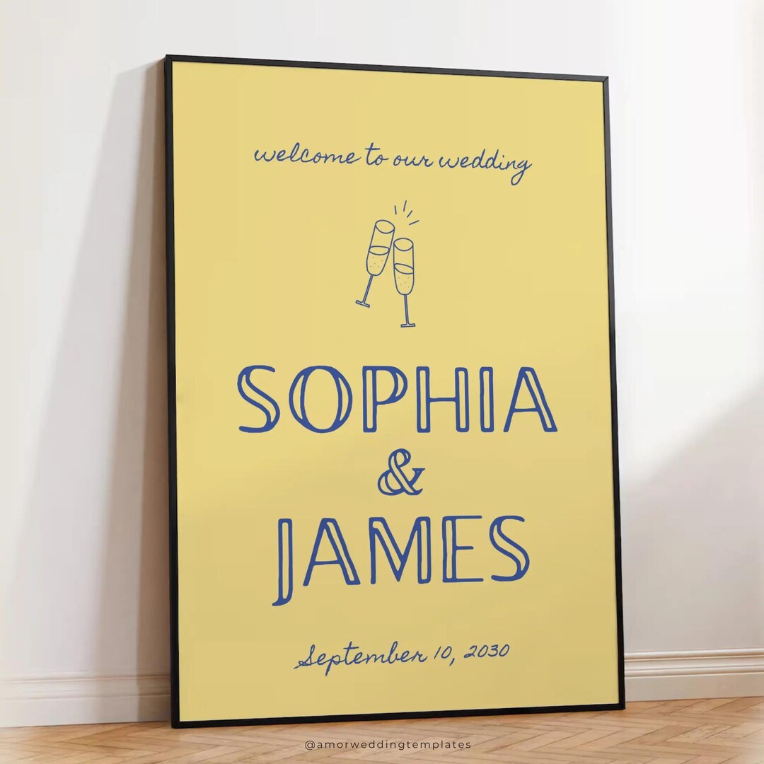Wedding Welcome Sign Personalized Handwritten Welcome Sign Large ...