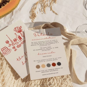 Handwritten Wedding Invitation Suite, Whimsical Wedding Invite, Hand ...