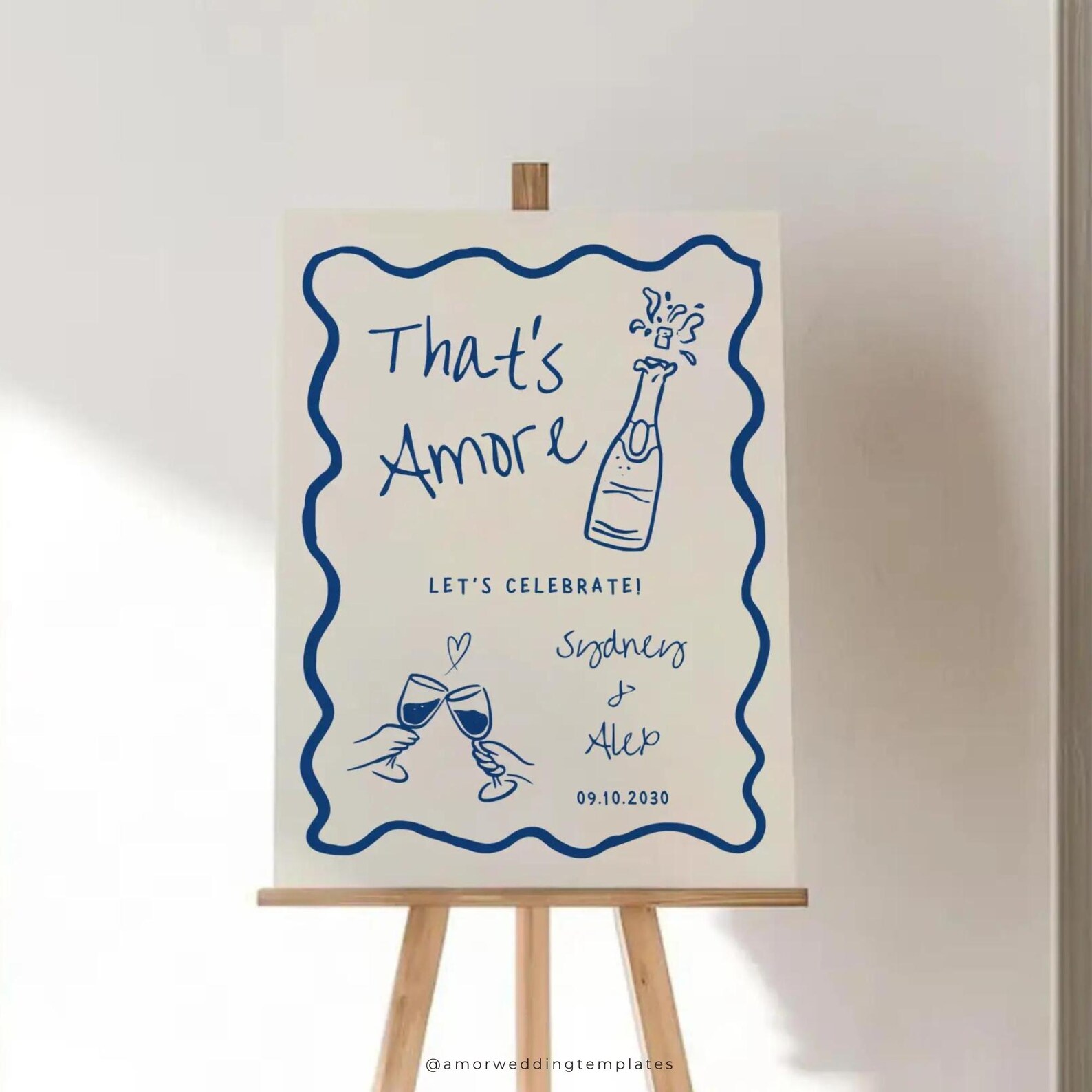 That's Amore Engagement Party Welcome Sign Template Whimsical ...