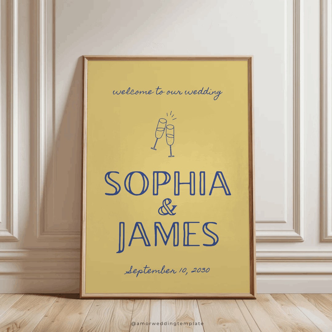 Wedding Welcome Sign Personalized Handwritten Welcome Sign Large ...
