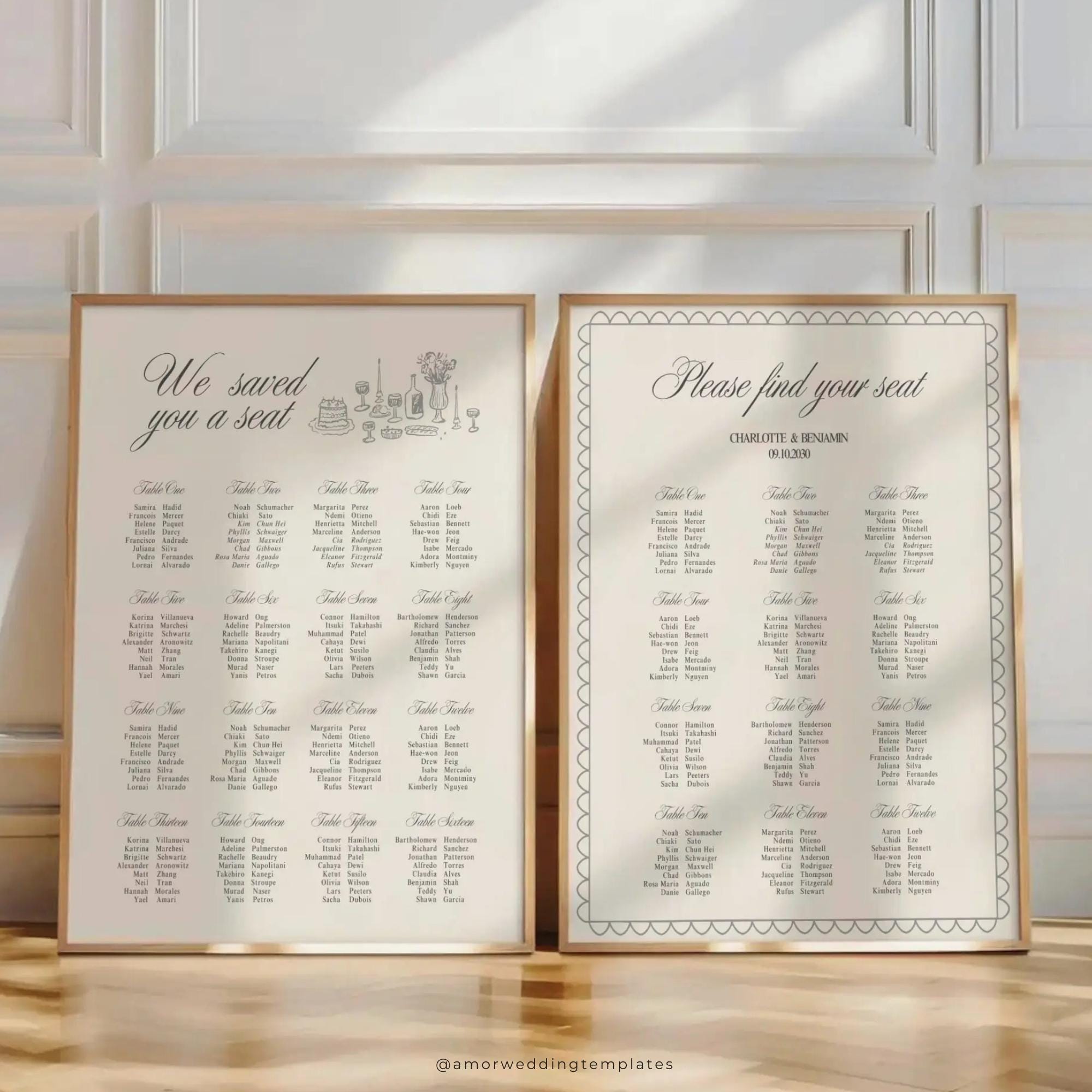 Whimsical Seating Chart Template Find Your Seat Sign Wedding Prints ...