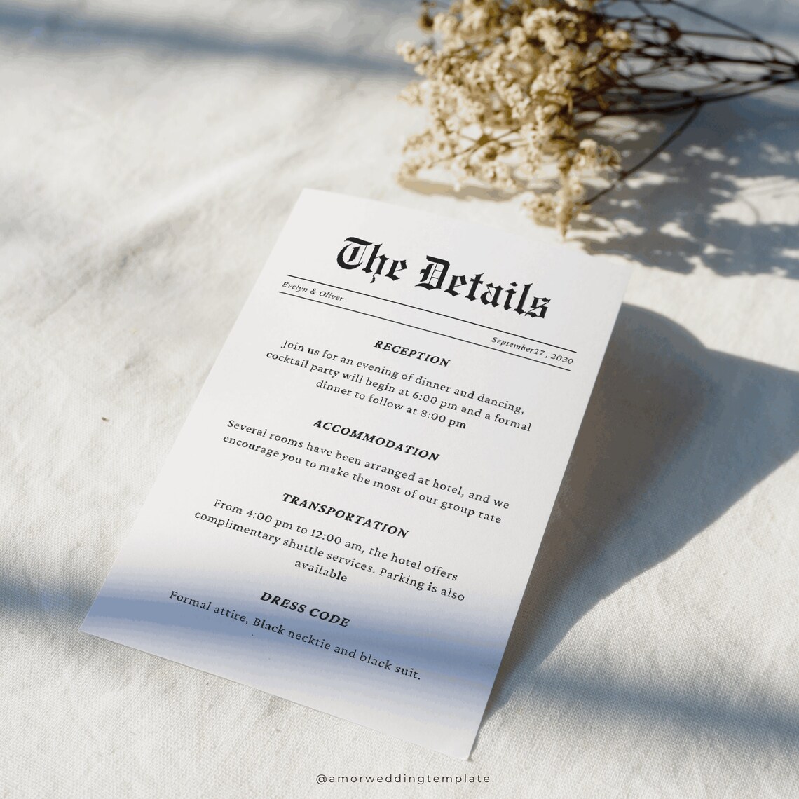 Newspaper Wedding Invitation Template, Editable Wedding Invites ...