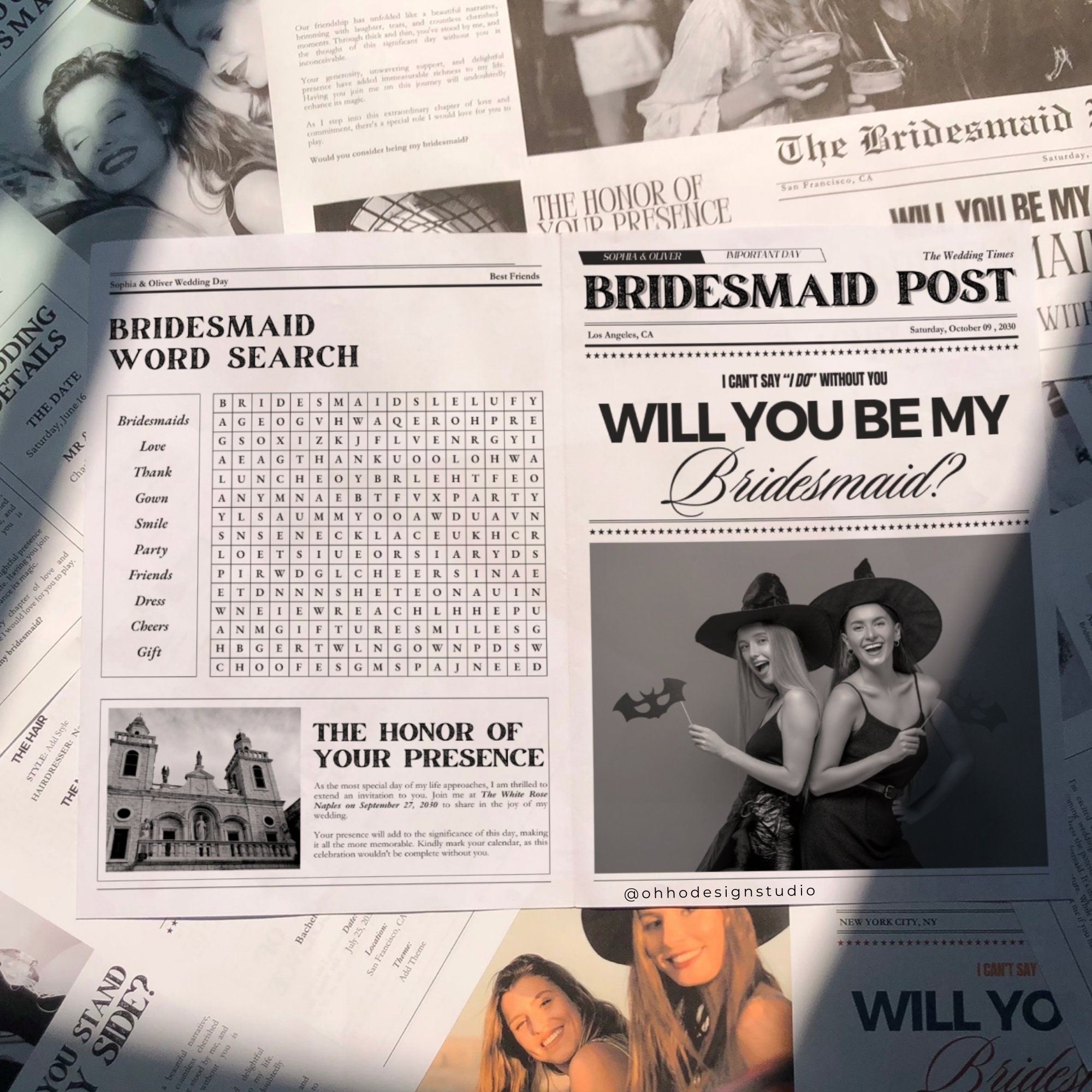 Bridesmaid Proposal Newspaper Flower, Maid of Honor Paper Flower ...