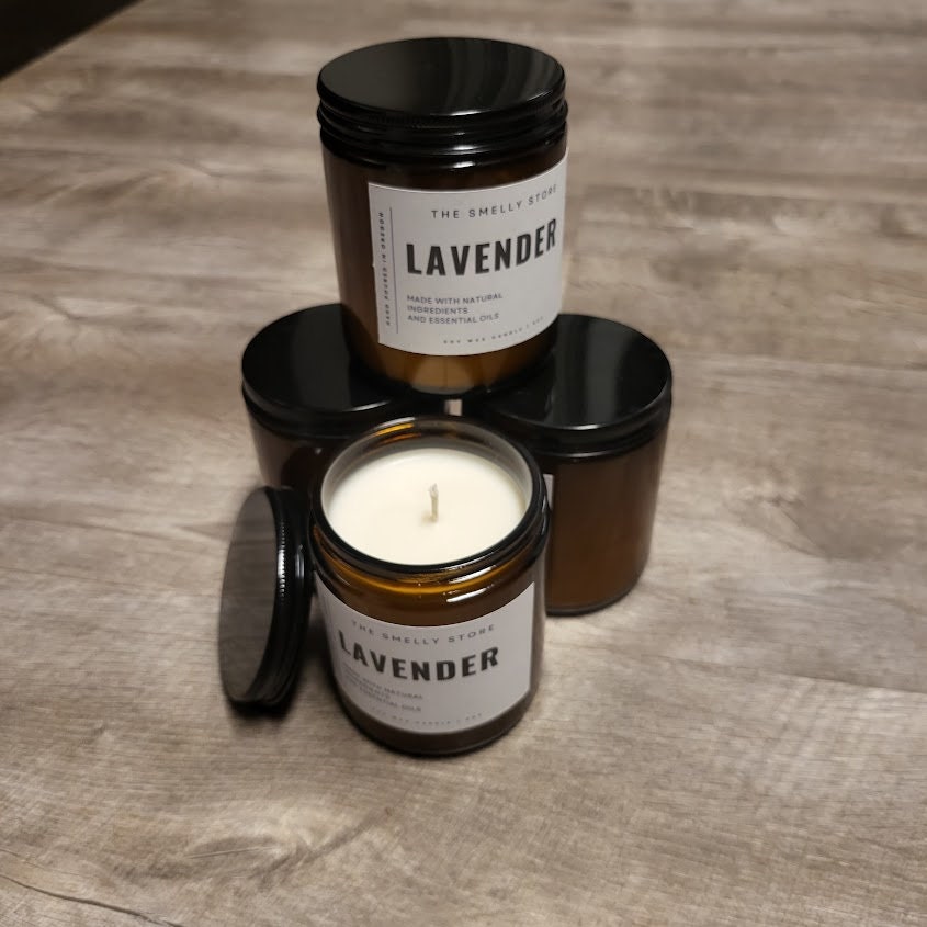 The Smelly Store 8oz Amber Jar Soy Candle Choose Your Scent - Etsy