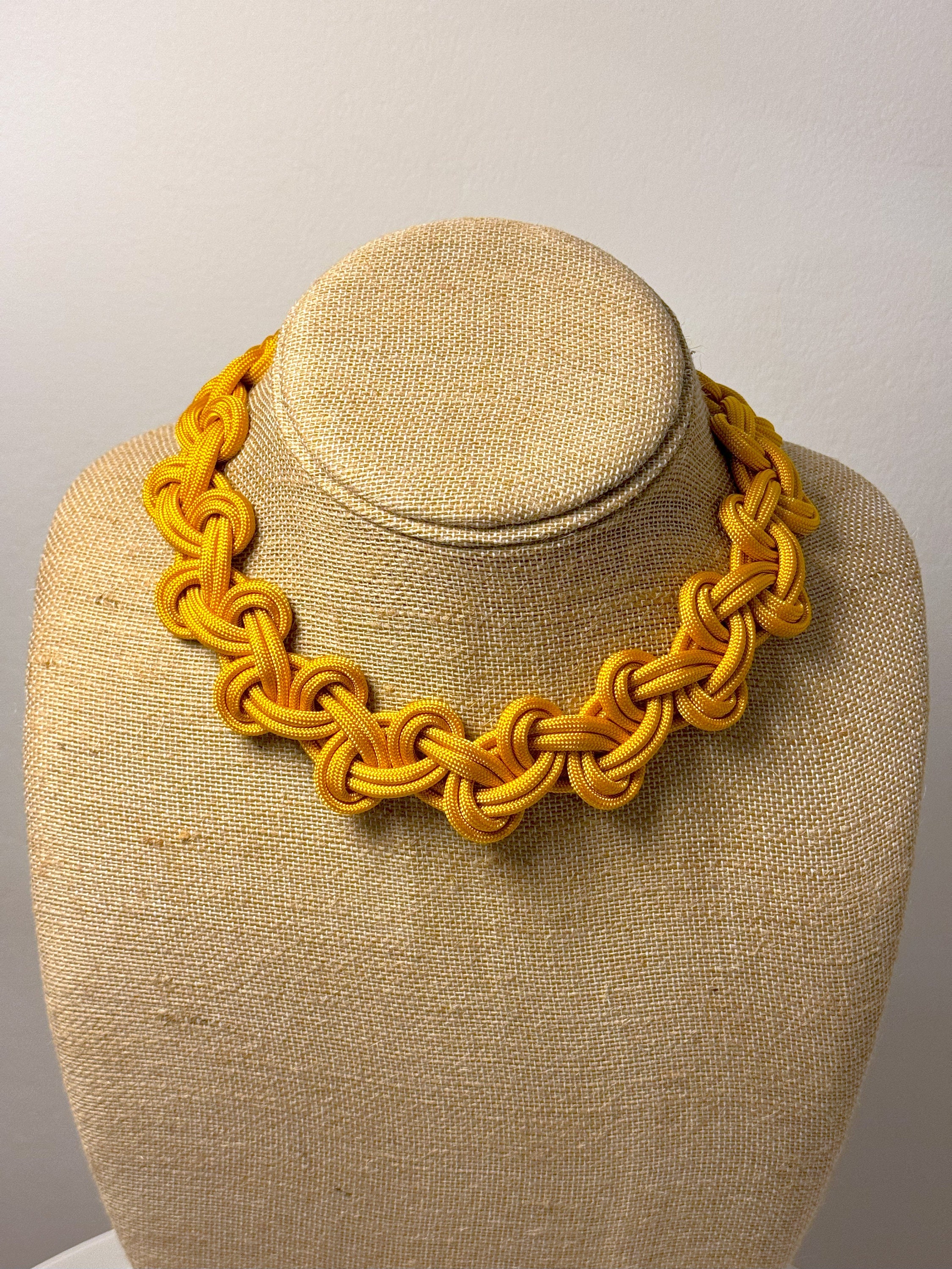 Bold Statement Choker Necklace, Yellow Chunky Necklace, Contemporary ...