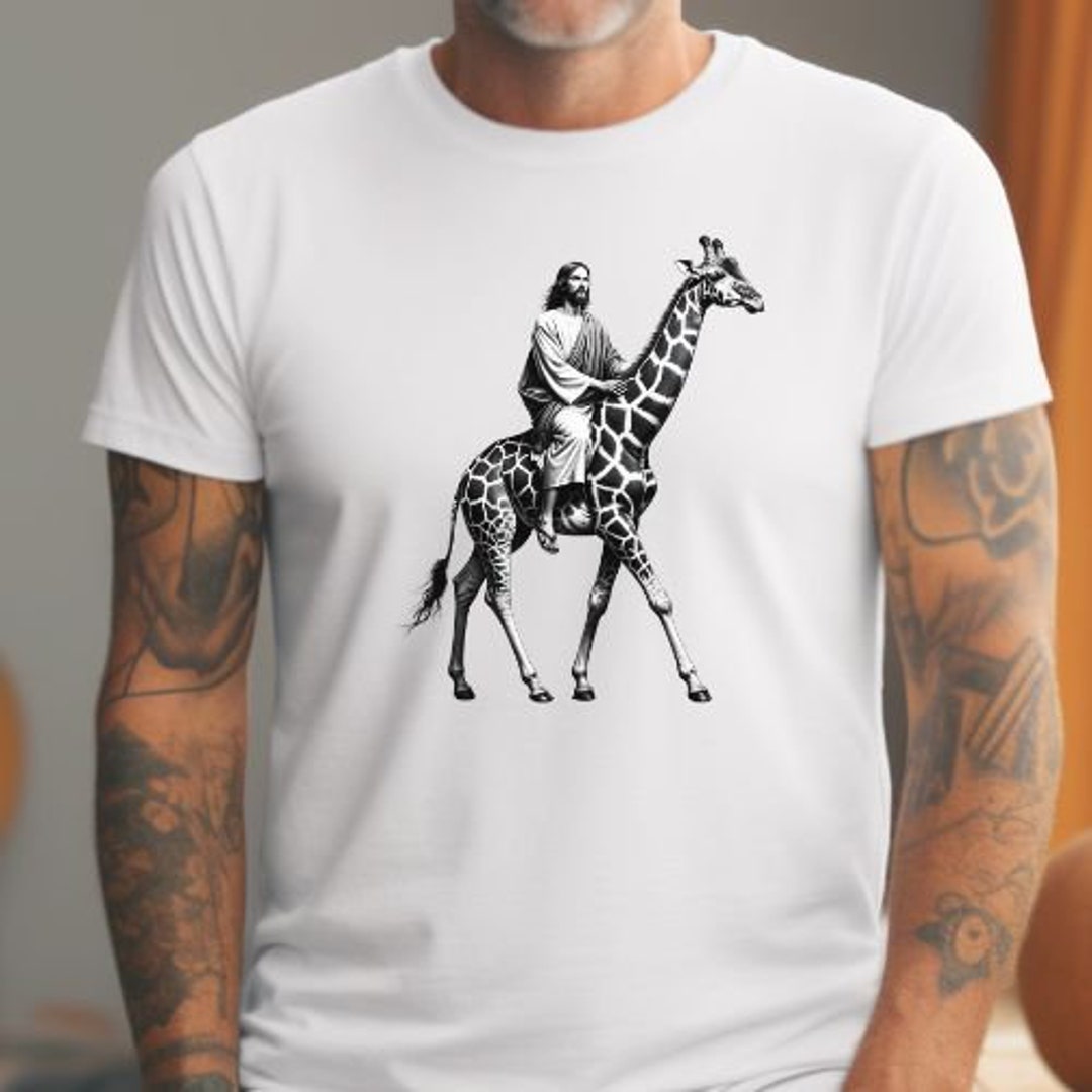 Jesus Christ Giraffe Shirt, Christ T-shirt, Spiritual Shirt, Giraffe ...