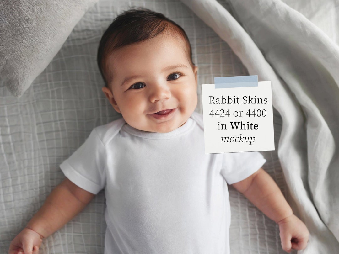 White Rabbit Skins Baby Bodysuit Mockup Gender Neutral Baby Mockup ...