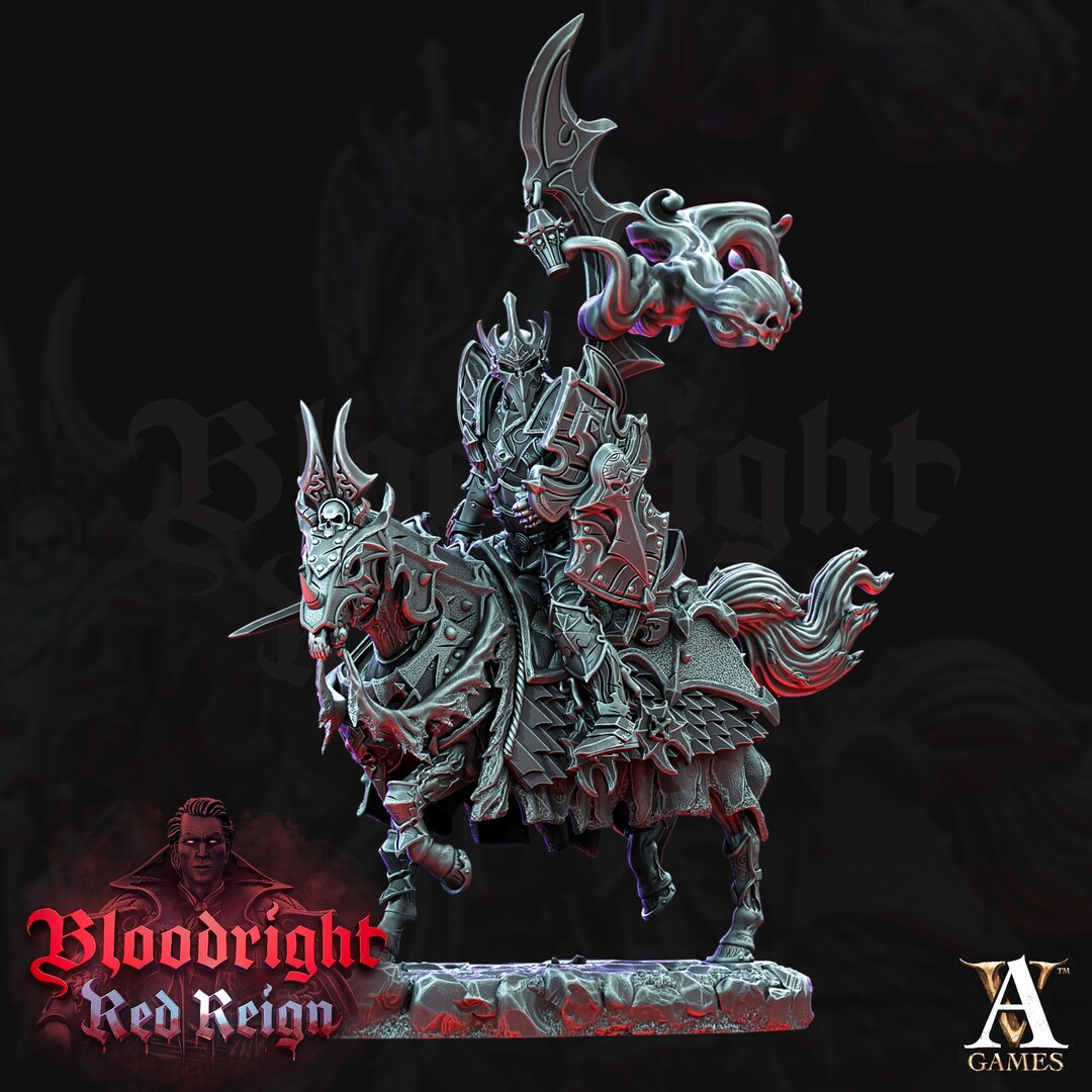 Dread Hussars Pose2, Bloodright Red Reign, Tabletop Mini, Archvillain ...