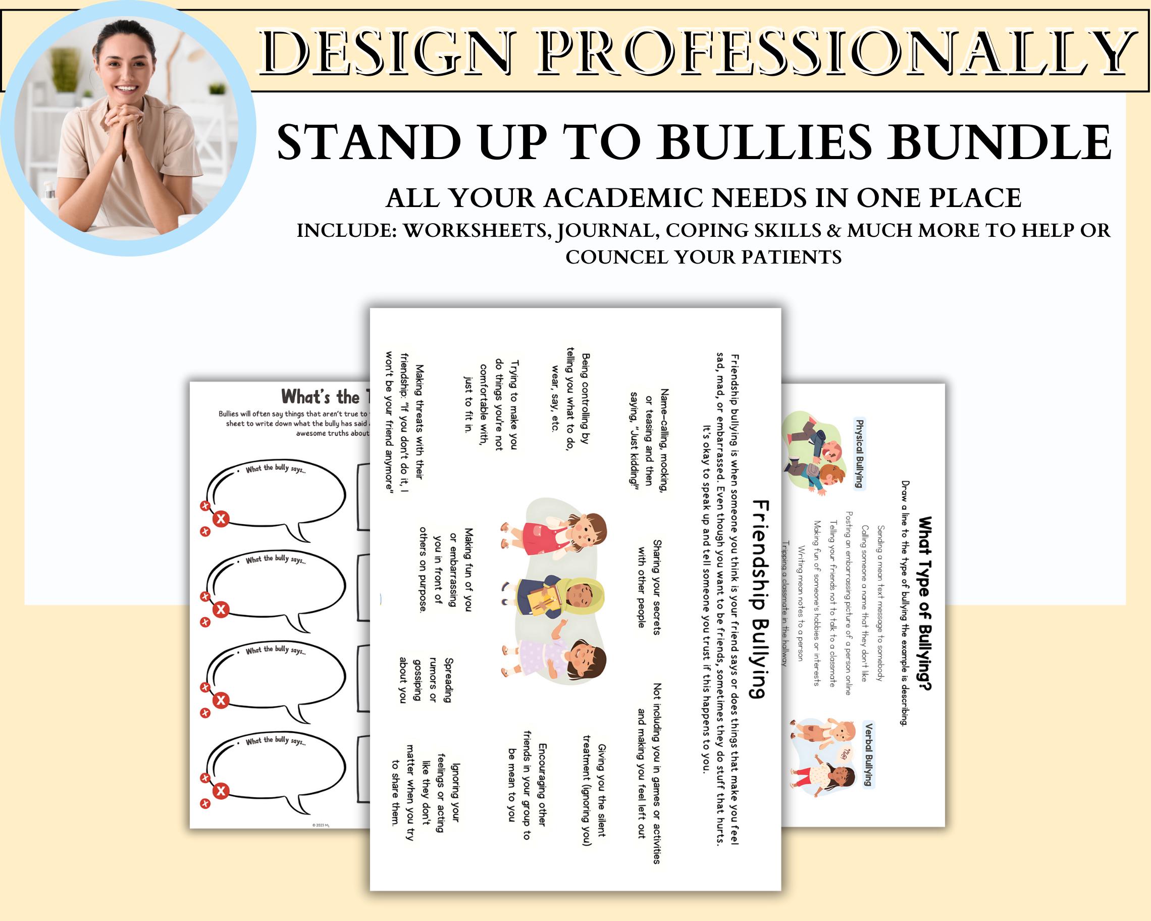 Stand up to Bullies. A Fun and Engaging Workbook for Kids. Bullying ...