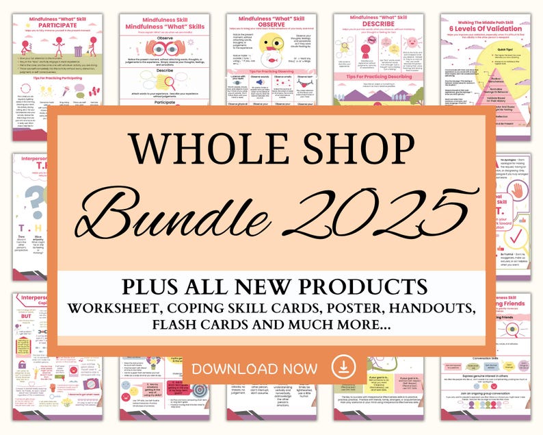 Anxiety Mega Bundle, Psychologist Resources, Therapy Worksheets, Mental ...