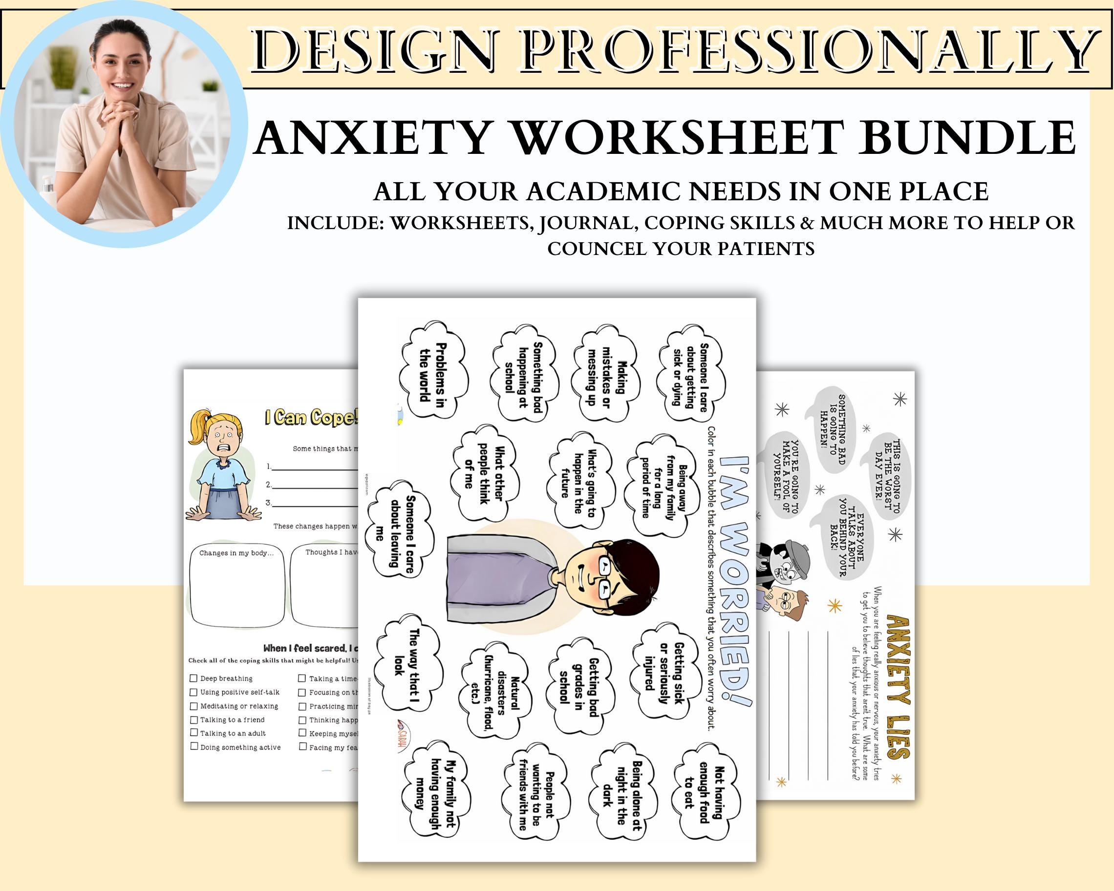 Anxiety Mega Bundle, Psychologist Resources, Therapy Worksheets, Mental ...
