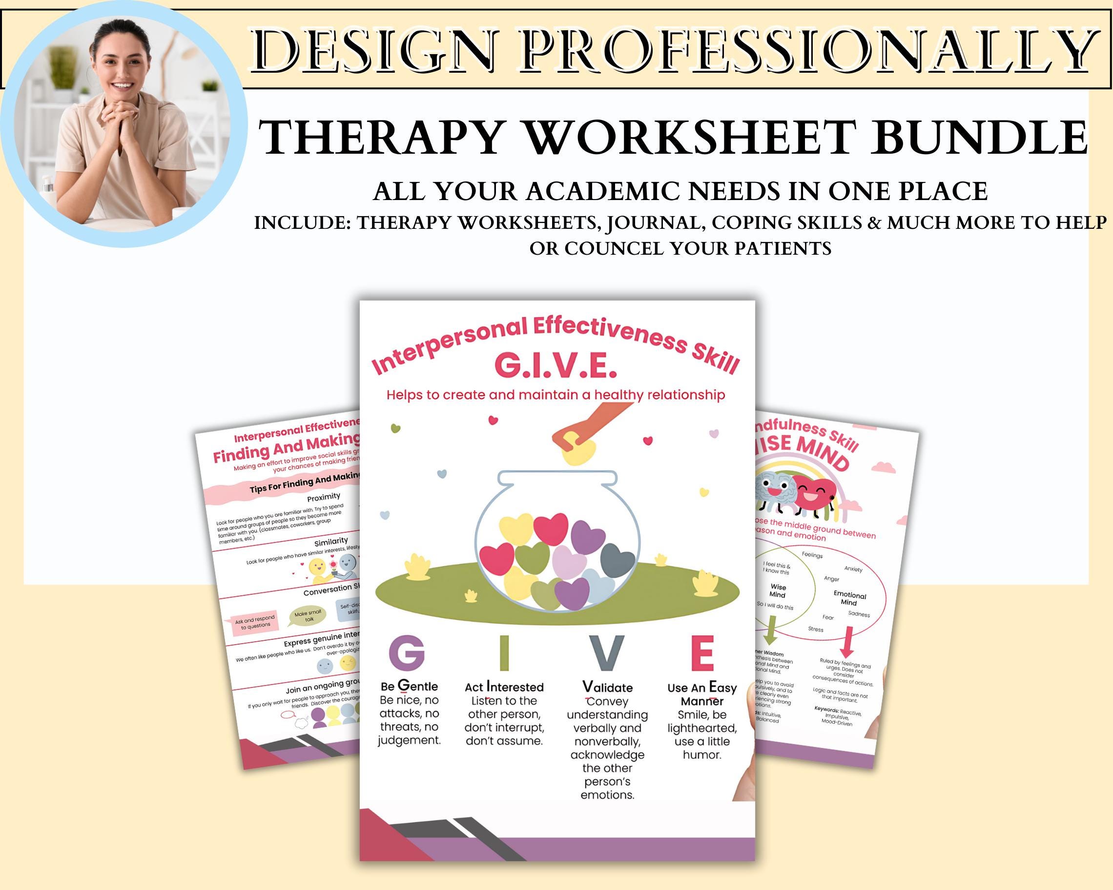 Therapy Mega Bundle Worksheets, Counselling Tools, Psychologist ...