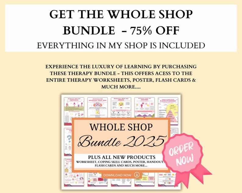 Anxiety Mega Bundle, Psychologist Resources, Therapy Worksheets, Mental ...