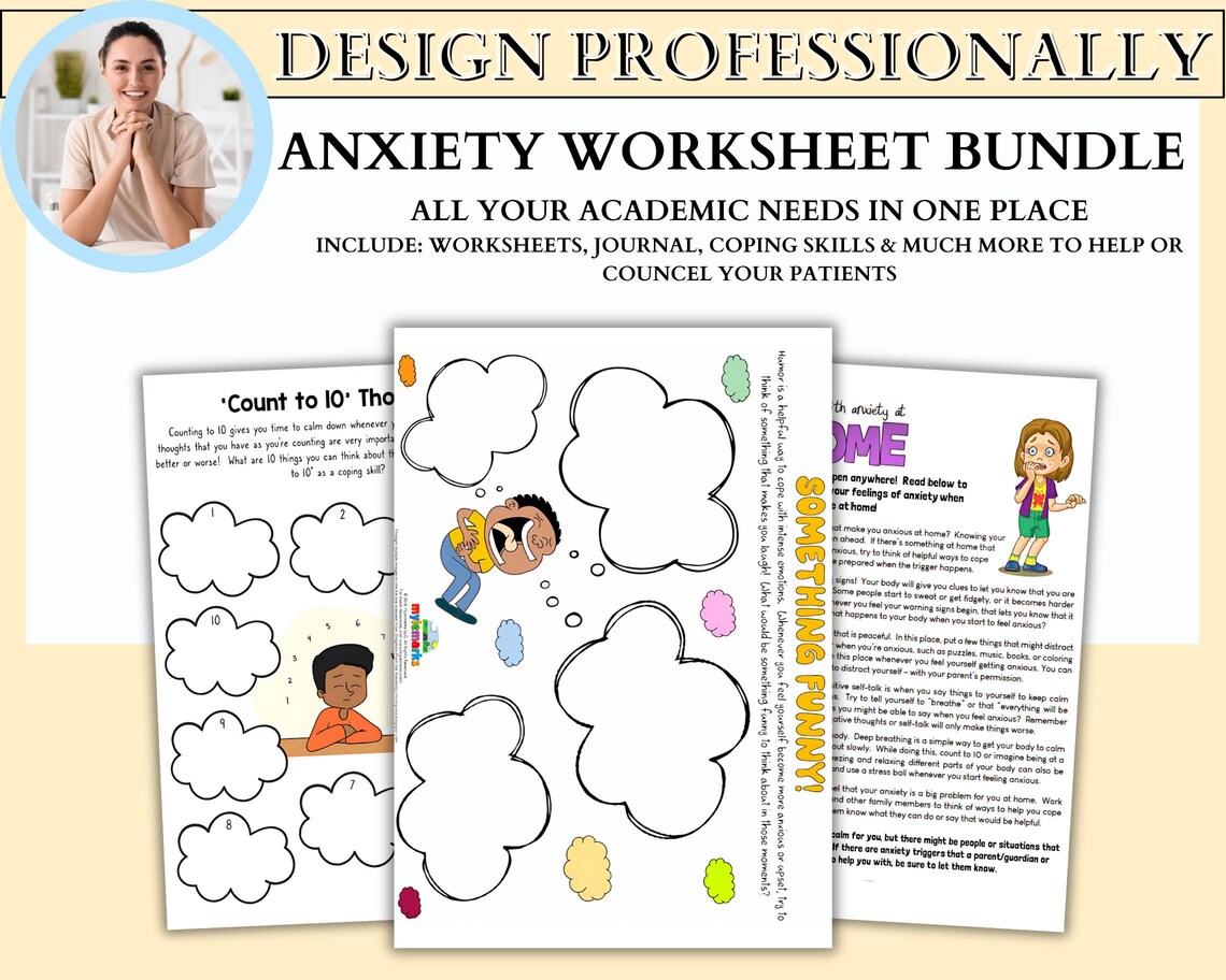 Anxiety Mega Bundle, Psychologist Resources, Therapy Worksheets, Mental ...
