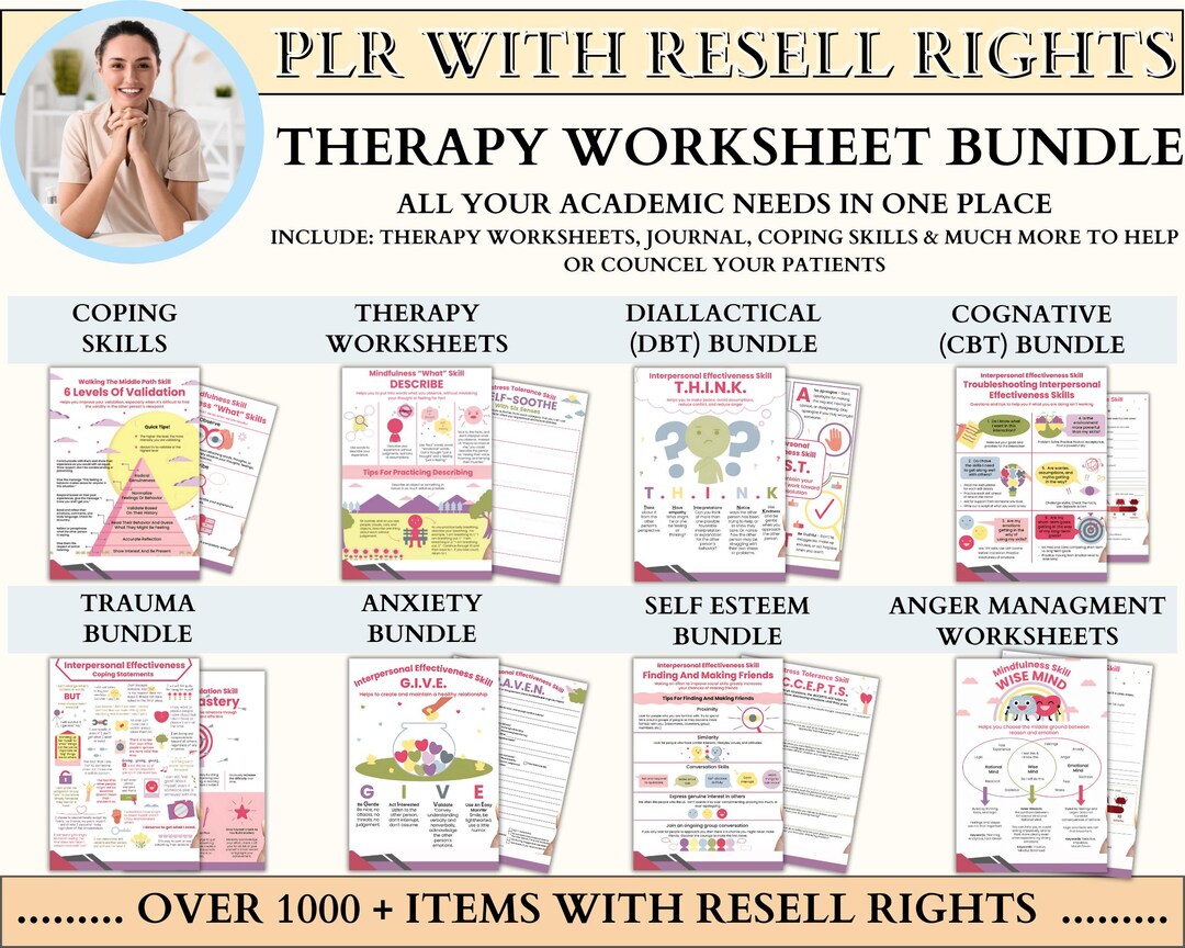 Therapy Mega Bundle Worksheets, Counselling Tools, Psychologist ...
