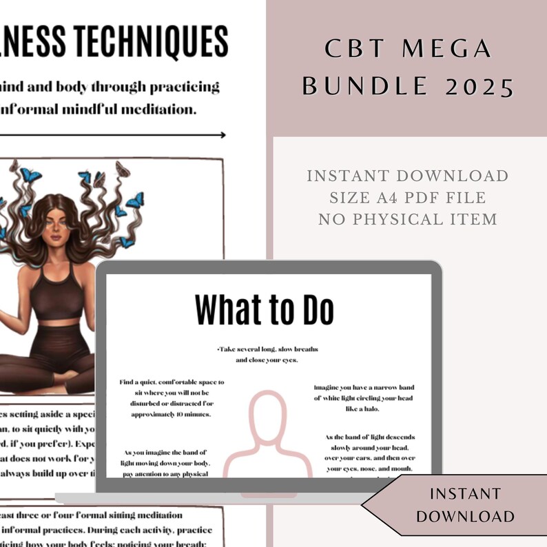 Ultimate CBT Worksheets Mega Bundle for Therapist, Psychologist or ...