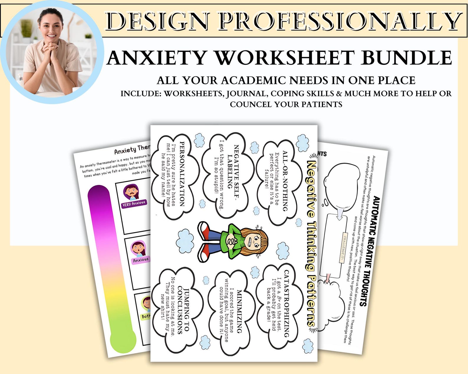 Anxiety Mega Bundle, Psychologist Resources, Therapy Worksheets, Mental ...
