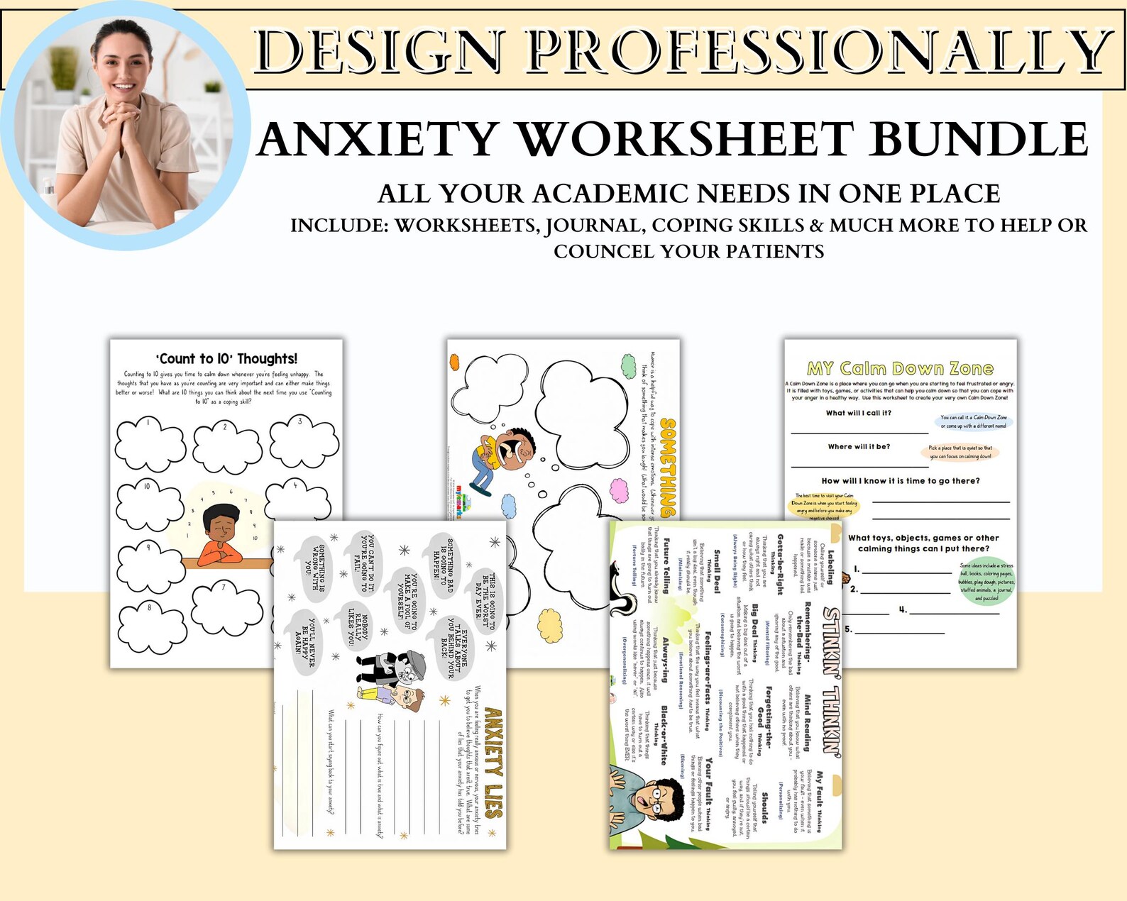 Anxiety Mega Bundle, Psychologist Resources, Therapy Worksheets, Mental ...