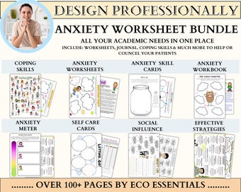 Anxiety Mega Bundle, Psychologist Resources, Therapy Worksheets, Mental ...